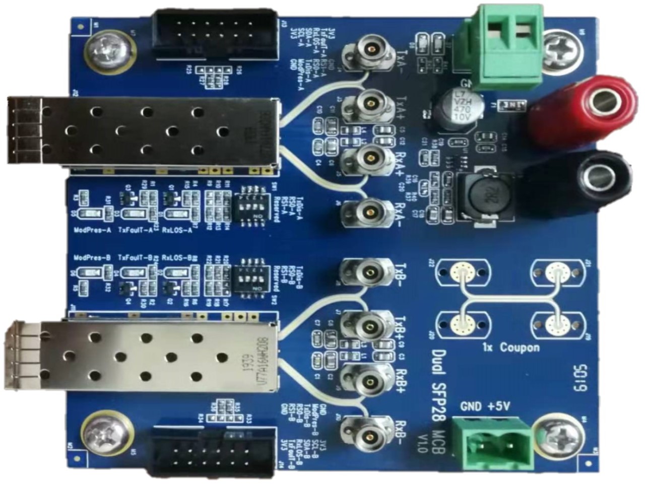 双通道SFP28 MCB 测试板